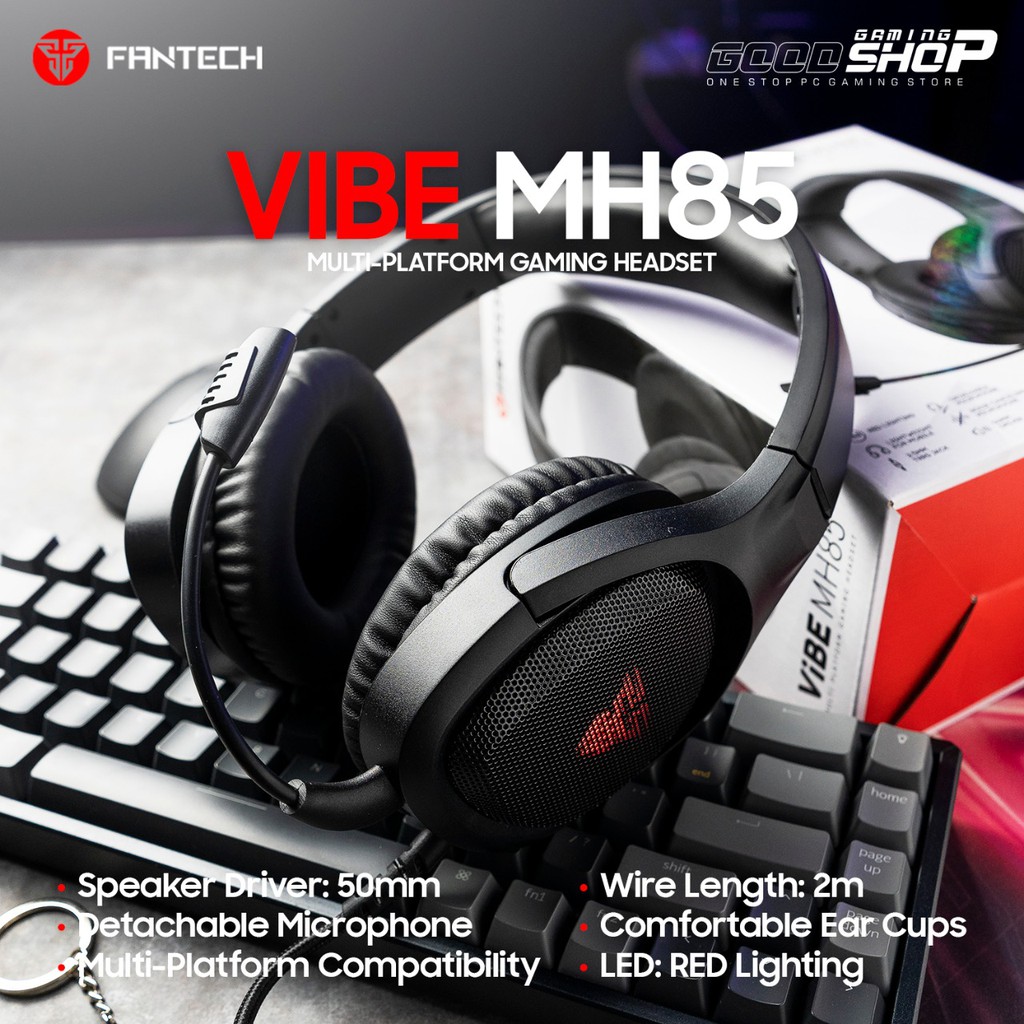 Jual FANTECH MH85 VIBE MULTI-PLATFORM WITH DETACHABLE MIC - Gaming ...
