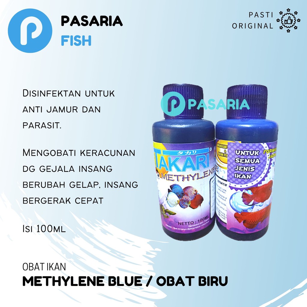 Jual Obat Biru/Methylene Blue untuk Ikan Infeksi, Insang Putih, White ...
