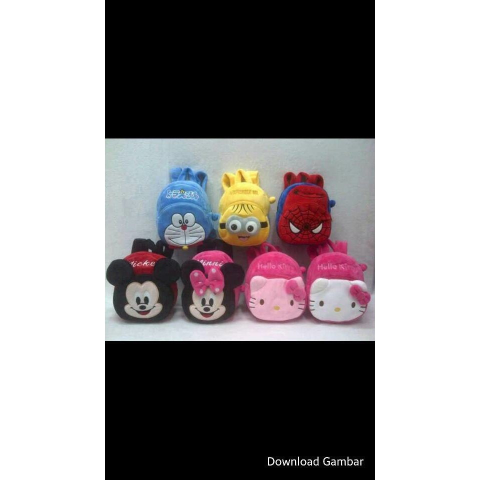 Jual Promo tas ramsel anak karakter doraemon hello kitty minnie mickey ...