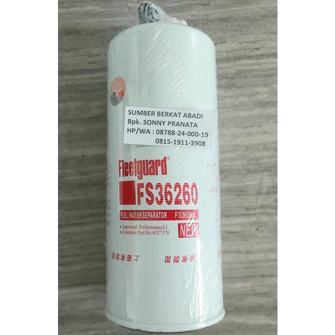 Jual FLEETGUARD FS36260 FS 36260 FUEL WATER SEPARATOR CUMMINS 4327370 ...