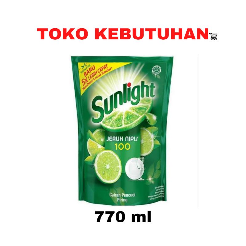 Jual Sunlight Jeruk Nipis / Sabun cuci piring / Sunlight 770 ml | Shopee Indonesia
