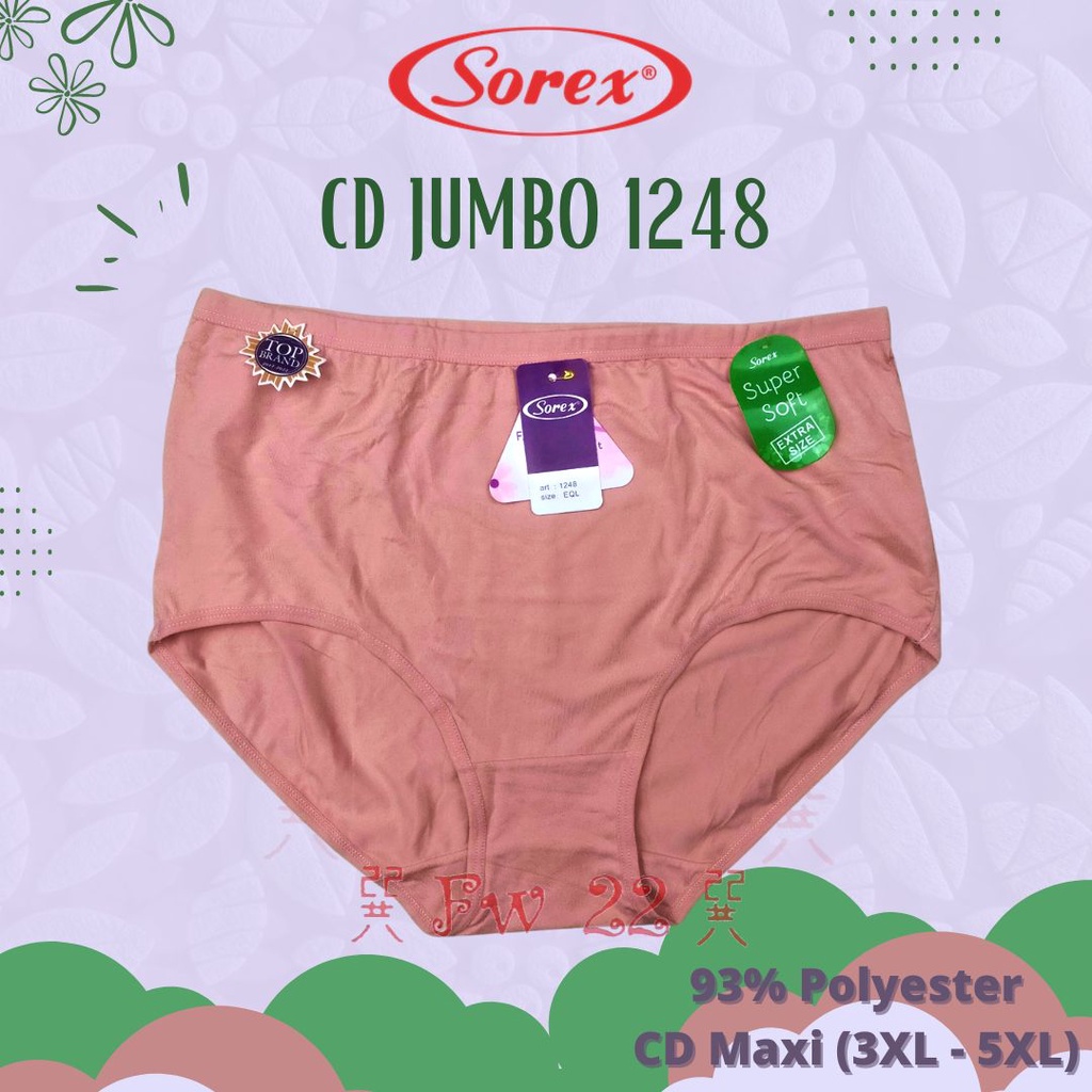 Jual Celana dalam wanita jumbo Sorex 1248 dengan bahan super soft dan model Maxi dengan ukuran ...