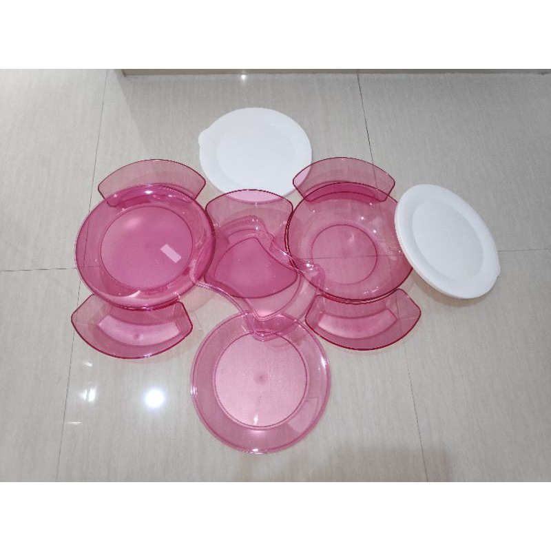 Jual Domino Serving Set Pink Tupperware Crystal | Shopee Indonesia