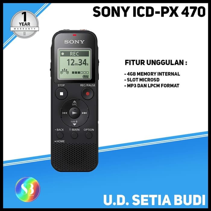 Jual Unik Alat Perekam Suara / Voice Recorder SONY ICD-PX470 Asli dan ...