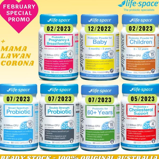 Jual LIFE SPACE Broad Spectrum Probiotic LIFESPACE 60+ 60 Years Probiotik - Baby Lc | Shopee ...