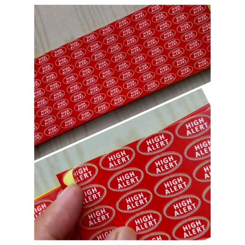 Jual Stiker Label Lasa & Stiker Label High Alert,Stiker Label Expired ...