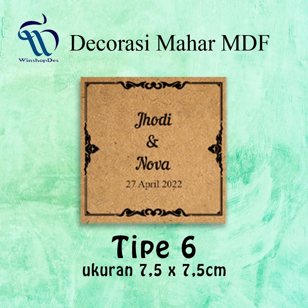 Jual Nama kayu MDF custom decorasi mahar / scrabbook / name tag kayu ...