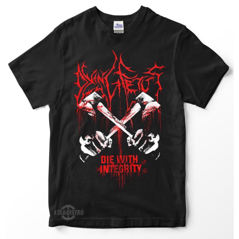 Jual kaos DYING FETUS Die with integrity Premium tshirt kaos band dying fetus kaos band death ...