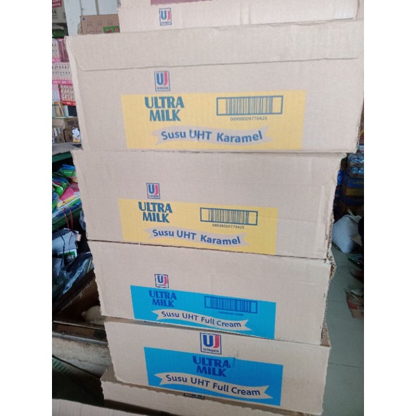 Jual Ultra Milk Susu UHT Rasa Karamel (1 Karton 24 Pcs x 200ml ...