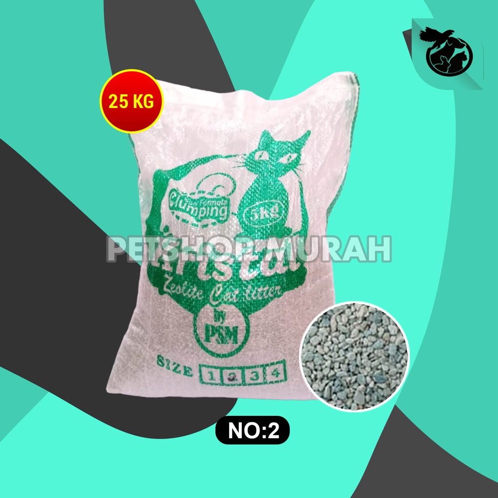 Jual Pasir Kucing Zeolit 25kg Kristal Bisa Dicuci Zeolite Crystal 25 kg ...