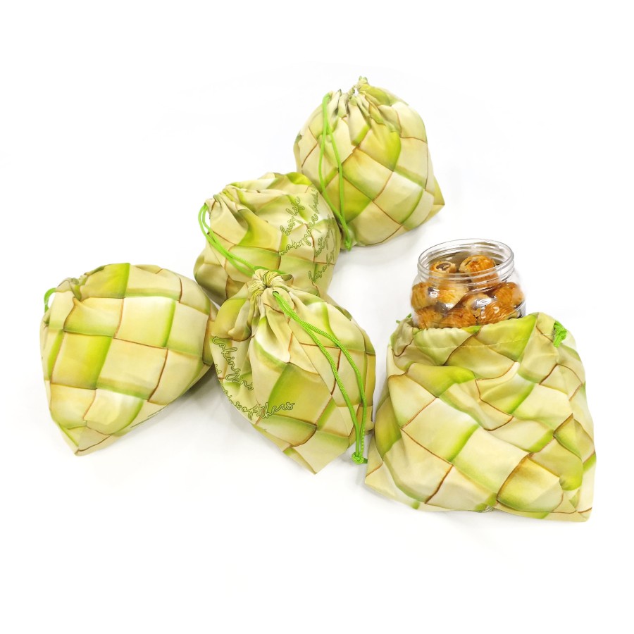 Jual Pouch Serut Dustbag Hampers Gift Ketupat Unik kue kering hari raya ...