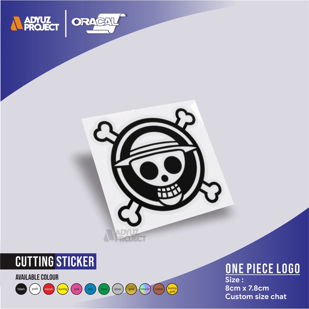 Jual ONE PIECE LOGO Cutting Stiker | sticker One Piece/ Stiker Variasi ...