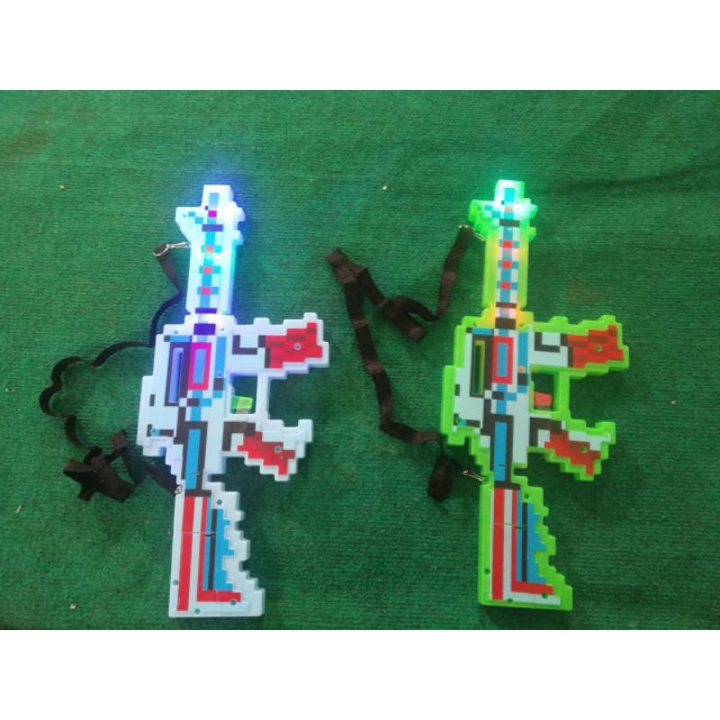 Jual Minecraft Gun/Pistol Mine craft Mainan Anak ada lampu & Suara ...