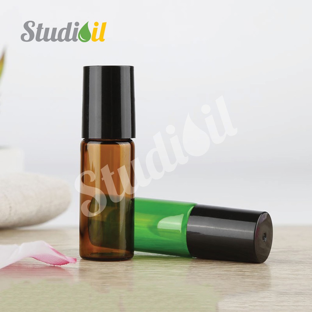 Jual Botol Roll On 10 ml / 5 ml / Kaca Amber Warna Bola Stainless ...