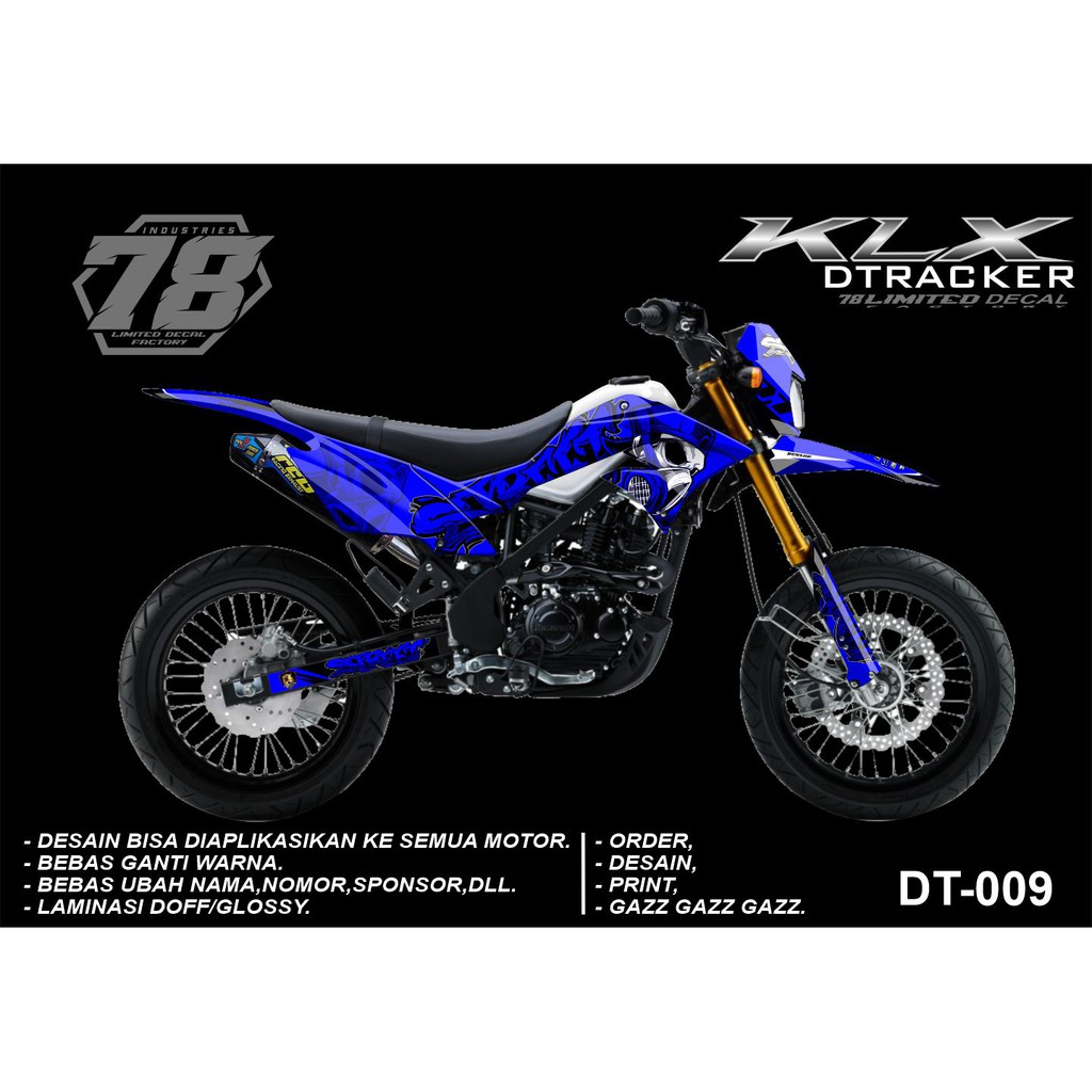 Jual Decal Sticker Kawasaki Dtracker Fullbody-Stiker Dekal Dracker ...