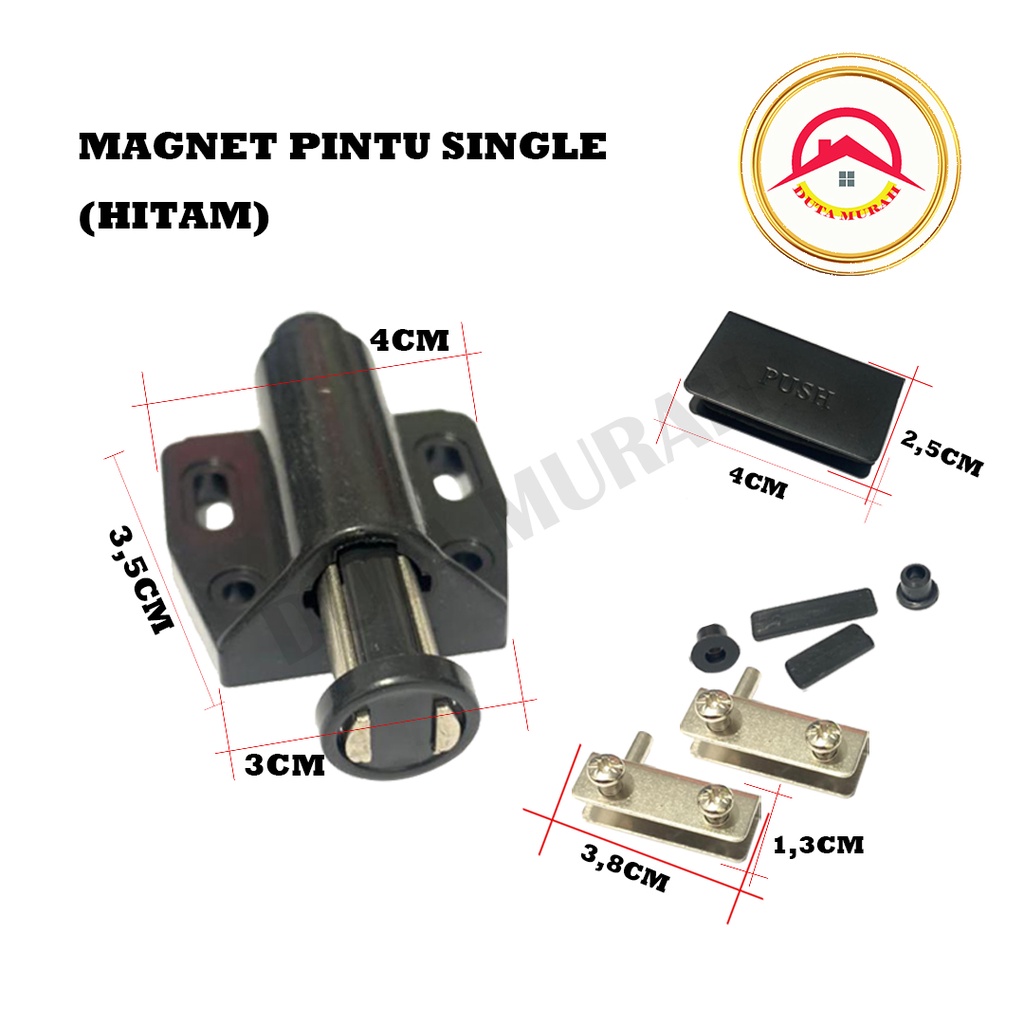 Jual Engsel Kaca Jepit / Magnet Singel Push Open Pintu Kaca | Shopee ...