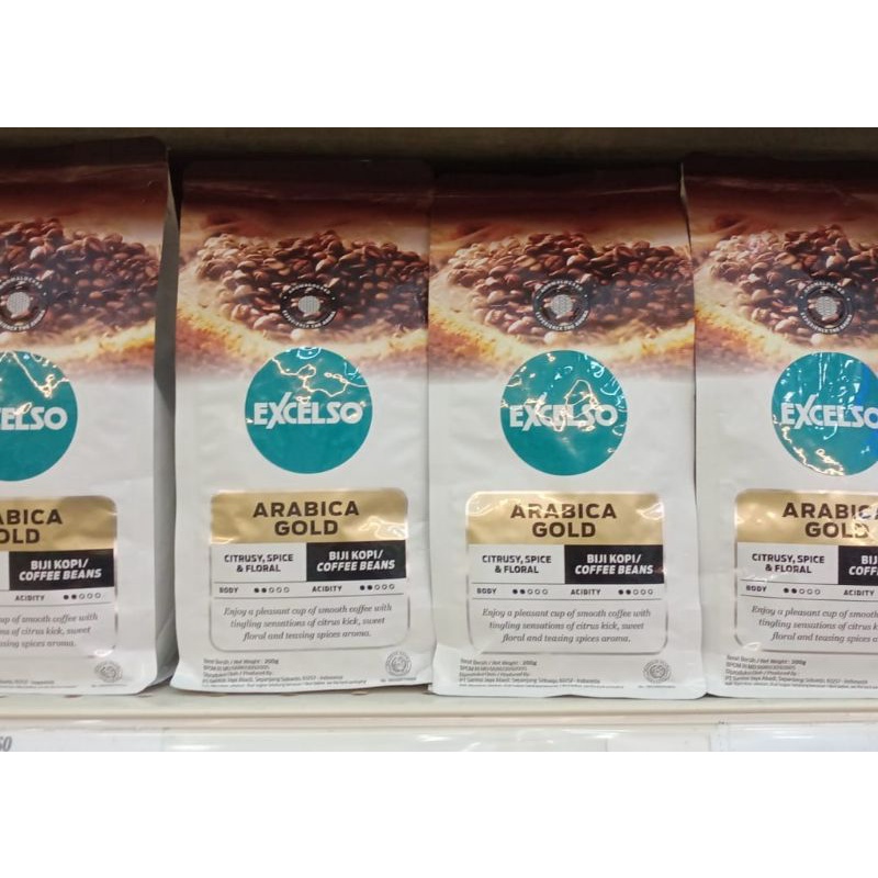 Jual Kopi Excelso Gold Arabica Gold Kopi Bubuk /Biji Kopi 200 gr ...