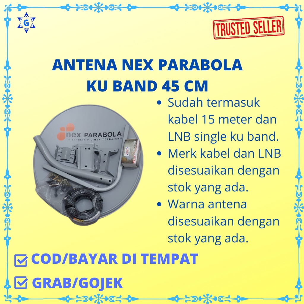 Jual NEX PARABOLA ANTENA KU BAND NEX PARABOLA SOLID 45 CM ABU2 SOLID ...