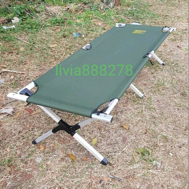 Jual Velbed alumunium ranjang lipat standar tni | Shopee Indonesia
