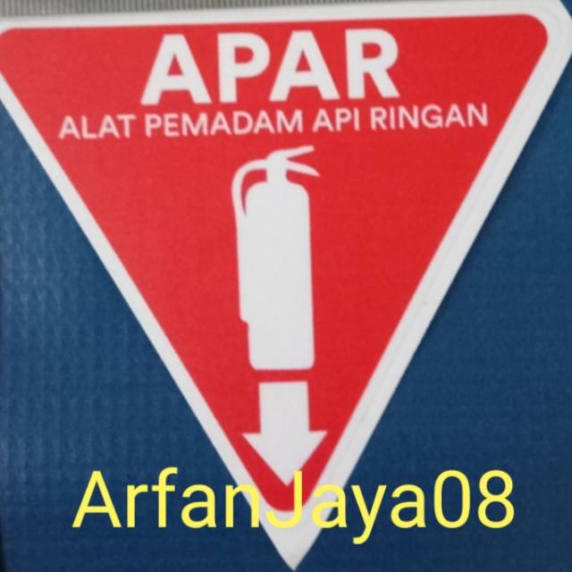 Jual Stiker APAR Segitiga. Sign SAFETY 10x10cm Petunjuk tabung pemadam ...