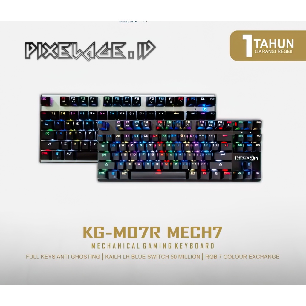 Jual Keyboard Gaming Imperion Mech 7 KG-M07R Mechanical, RGB | Shopee ...
