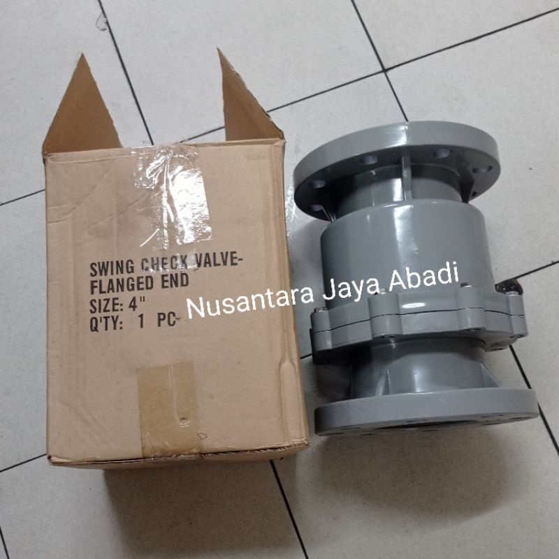 Jual Swing Check Valve Klep Tabok PVC Flange JIS 10K 4 " inchi DN 100 | Shopee Indonesia