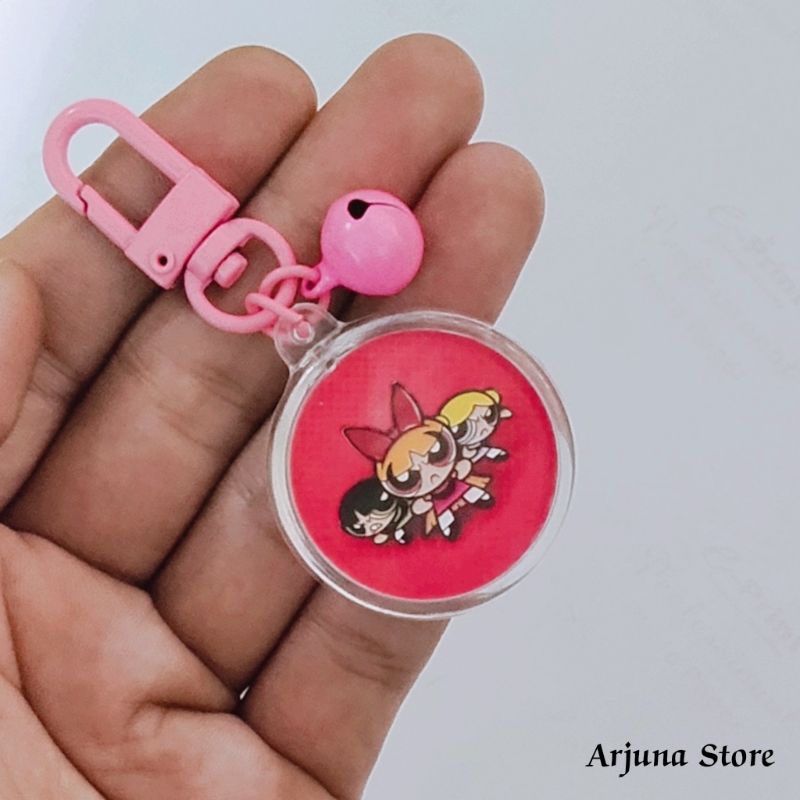 Jual Gantungan Kunci Cartoon Power Puff Girls 2 Sisi Bahan Akrilik ...