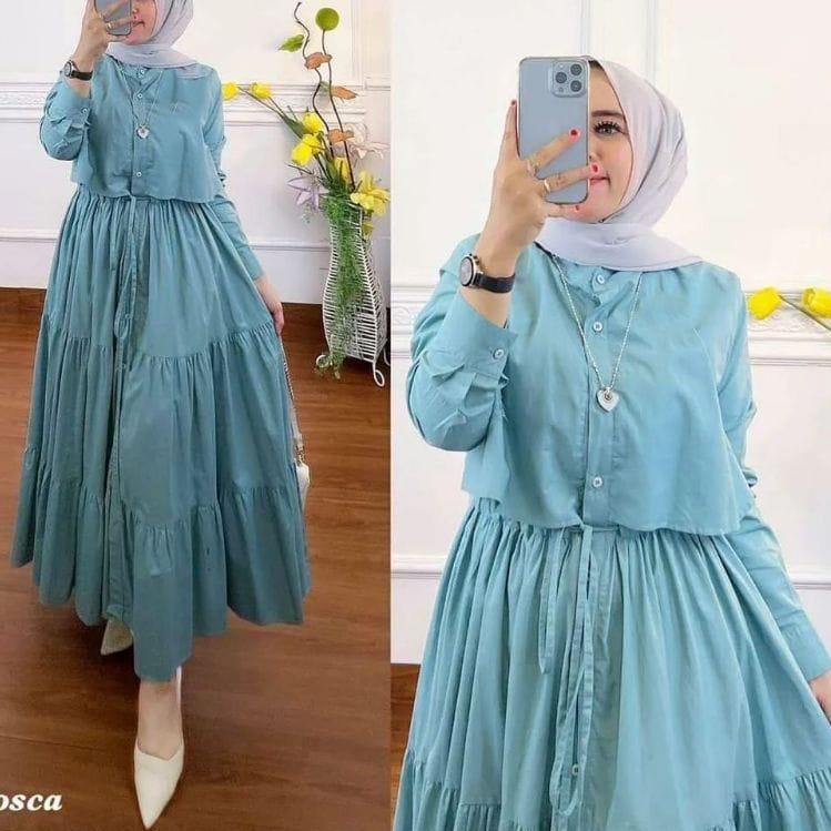 Jual Mola Dress Baju Gamis Wanita Terbaru 2022 Dress Putih Panjang ...