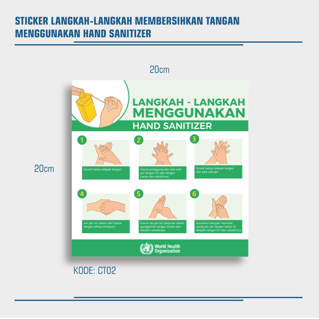 Jual Sticker Panduan | Stiker Cara | MEMBERSIHKAN TANGAN MENGGUNAKAN ...