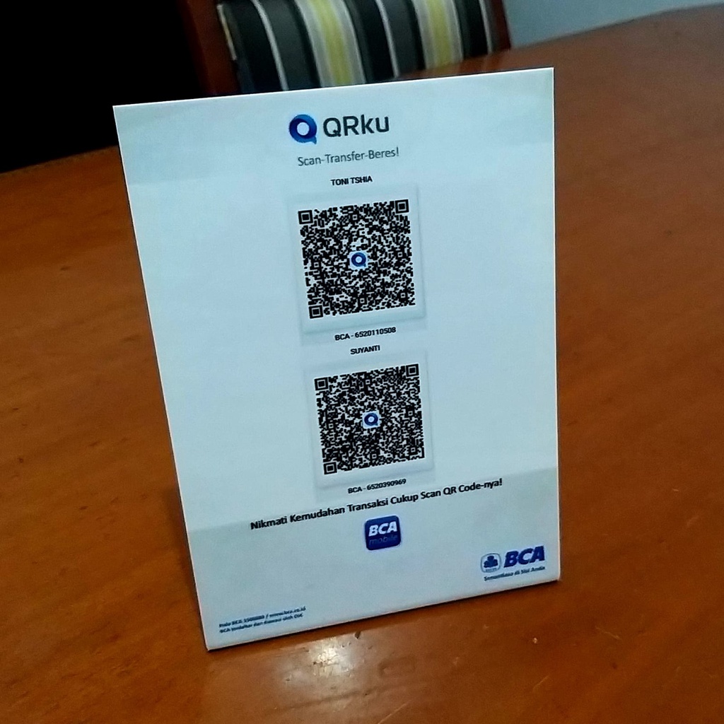 Jual QR CODE Stand Display A4 A5 A6 Acrylic SCAN MENU SCAN PAYMENT | Shopee Indonesia