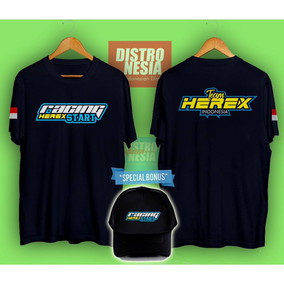 Jual Kaos Racing Start Terbaru Bonus Topi Herex indonesia team | Shopee ...