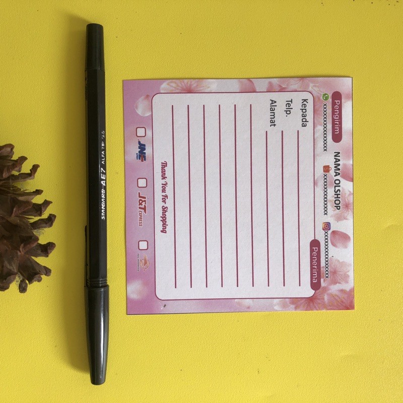 Jual cetak dan desain sticker stiker label pengiriman olshop custom ...