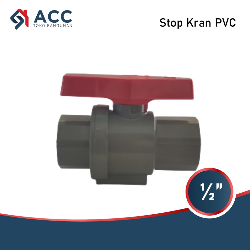 Jual Stop Kran PVC Pipa 1/2" Stop Kran Air PVC 1/2 inch | Shopee Indonesia