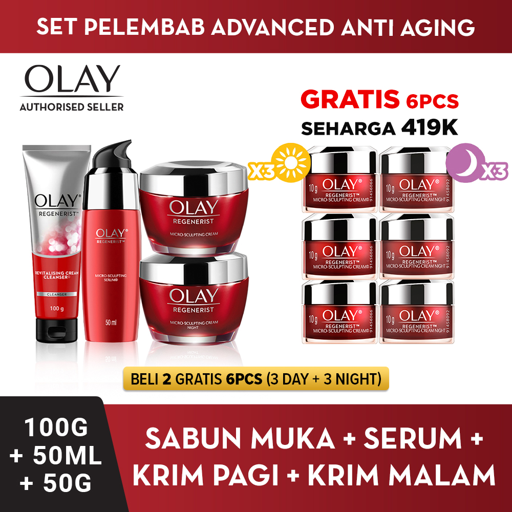 Jual Olay Set Regenerist Niacinamide Skincare Antiaging - Day cream and ...