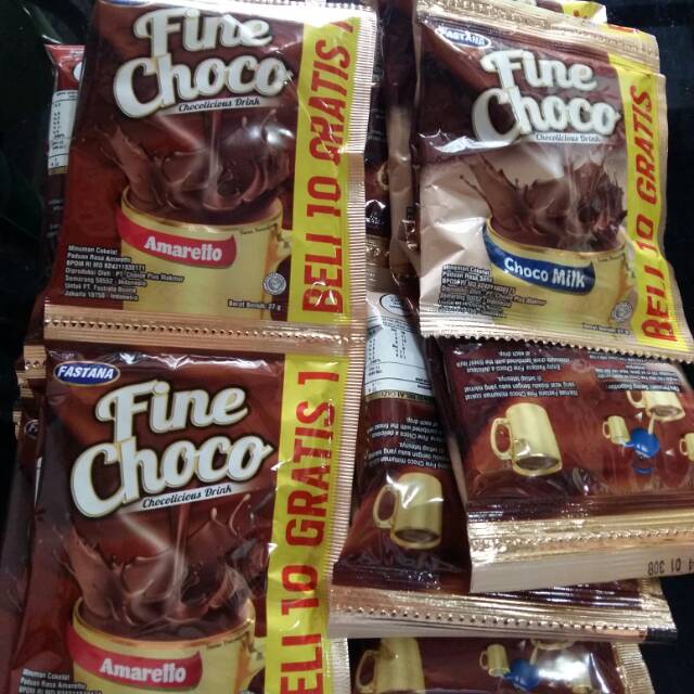 Jual Fine choco 10x27g minuman coklat sachet | Shopee Indonesia