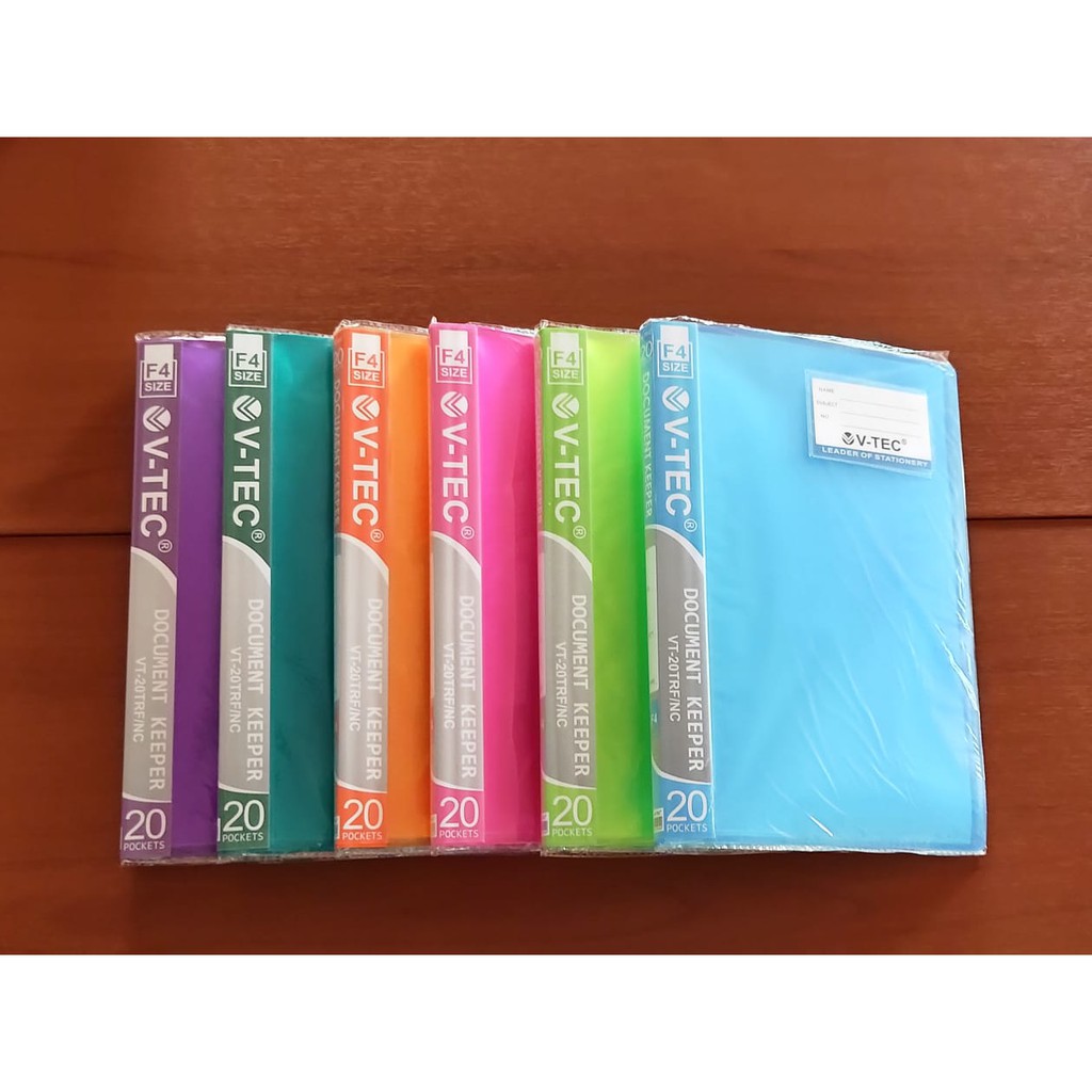 Jual MAP PLASTIK DOKUMEN ISI 20 FOLIO F4 DOCUMENT KEEPER MAP V-TEC (BB ...