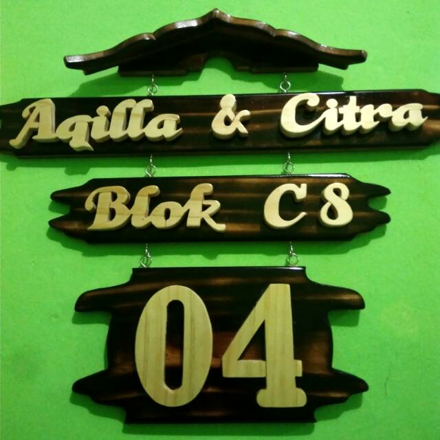 Jual Papan nama / no rumah | Shopee Indonesia