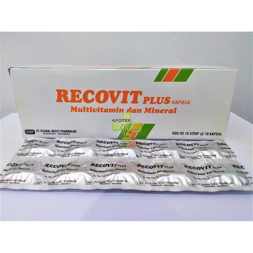 Jual SUPLEMEN MULTIVITAMIN RECOVIT PLUS KAPSUL STRIP 10.S | Shopee ...
