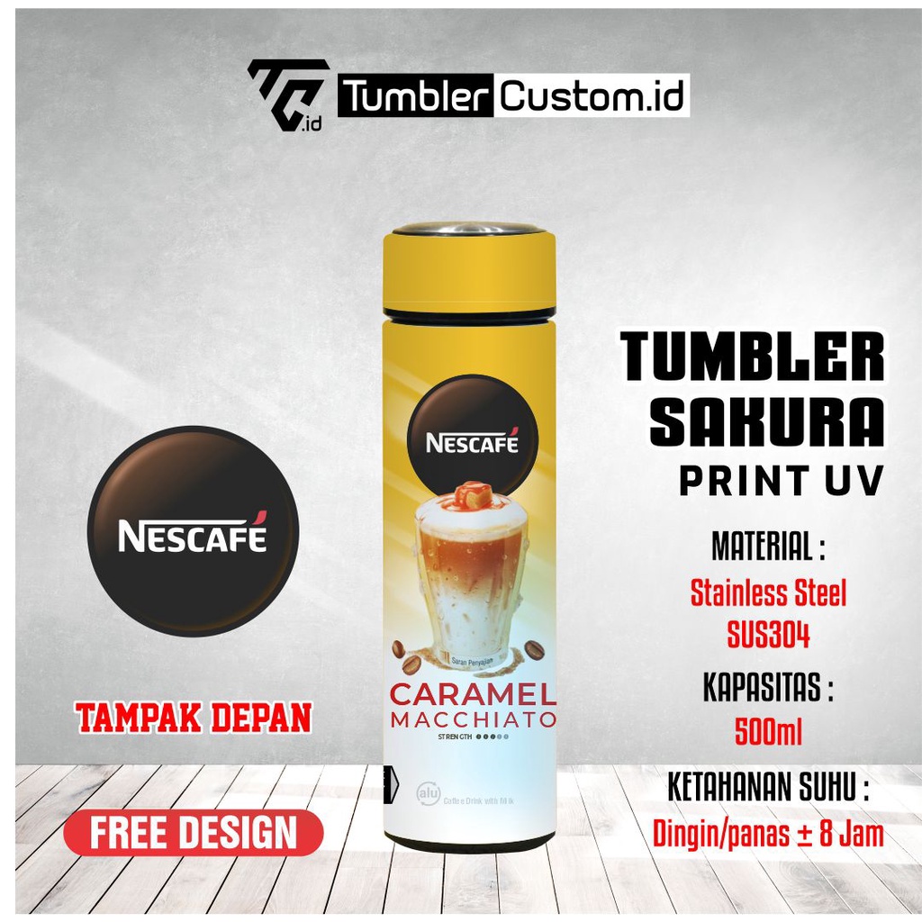 Jual TUMBLER NESCAFE TUMBLER SAKURA LIFE TERMOS BOTOL MINUM ...