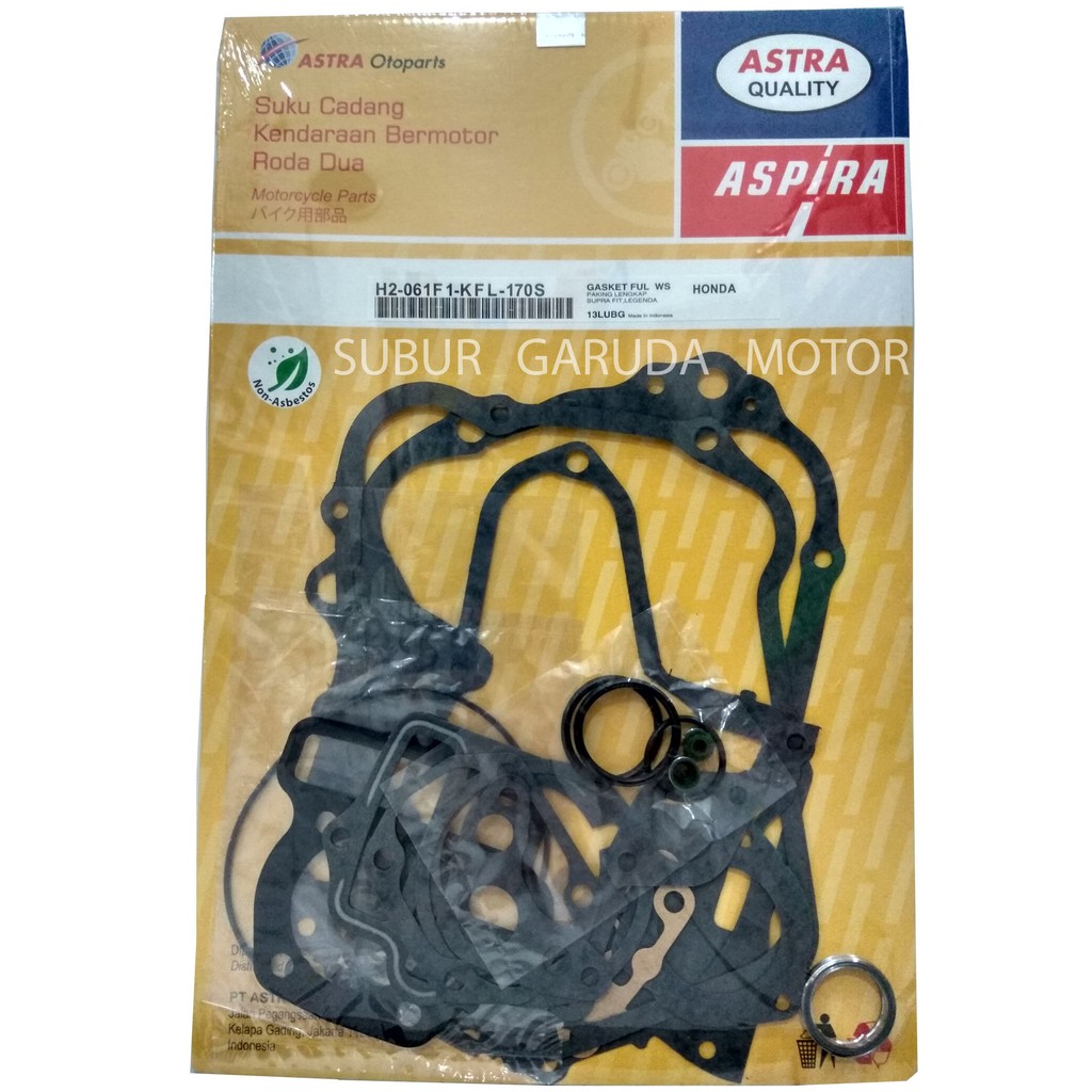 Jual PAKING GASKET FULL SET SUPRA FIT LEGENDA MERK ASPIRA KUALITAS ORISINIL ASTRA OTOPARTS ...