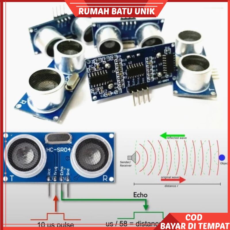 Jual Modul Sensor Jarak Ultrasonic Hc Sr04 Pengukur Distance Arduino Sr R481 Shopee Indonesia 