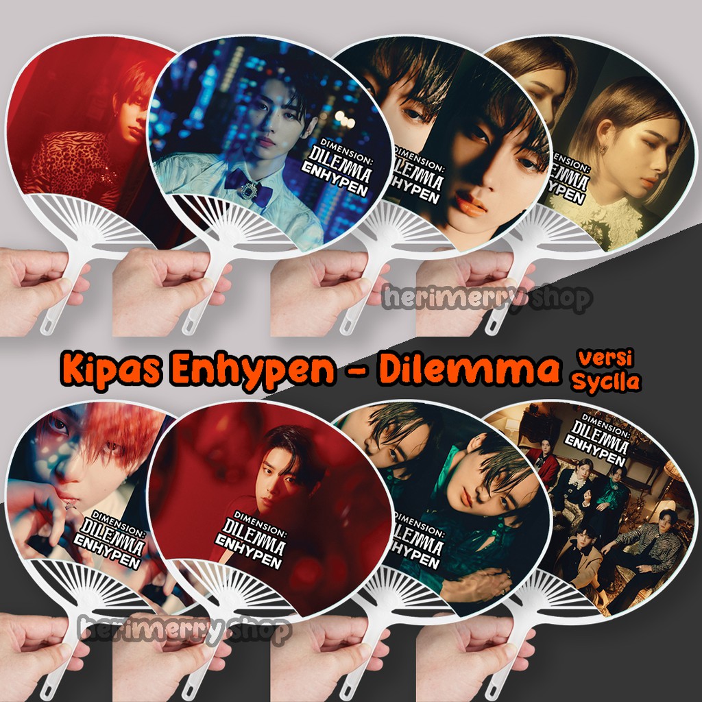 Jual Kipas Kerang Enhypen Dilemma versi Scylla - Merchandise KPOP Hand ...