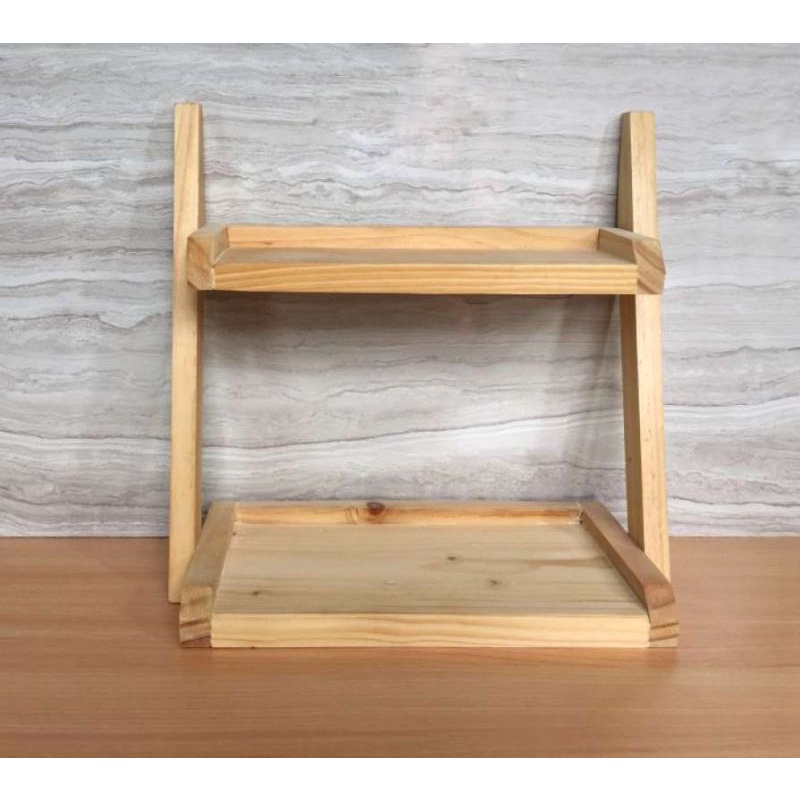 Jual rak bumbu dapur / rak bahan kayu / rak dari kayu jati Belanda ...