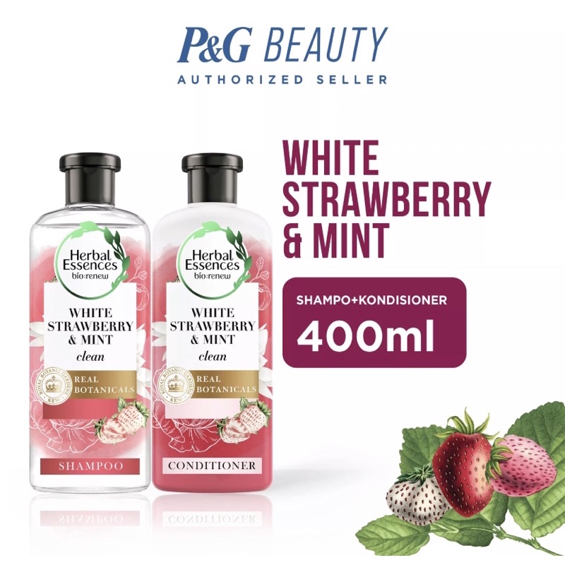 Jual HERBAL ESSENCES WHITE STRAWBERRY AND MINT CLEAN REAL BOTANICALS 90 ...