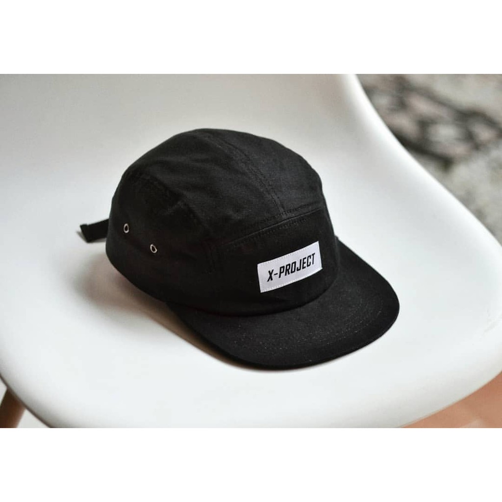 Jual topi five 5 panel original x project all black authentic | Shopee ...
