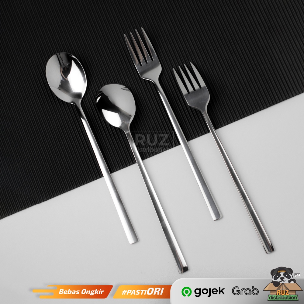 Jual Sendok Garpu Korea Stainless Sujeo Set Makan / Sendok Korea ...