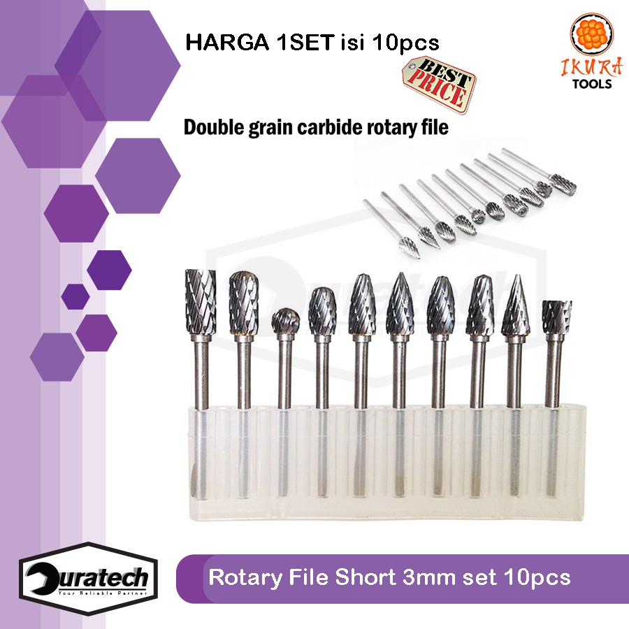 Jual Rotary file set 10 pcs pendek / Mata tuner tuner cuner porting set ...
