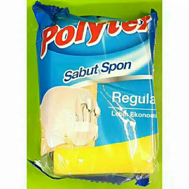 Jual POLYTEX SPON 1pcs multifungsi awet cuci piring sabut spon kuning ...