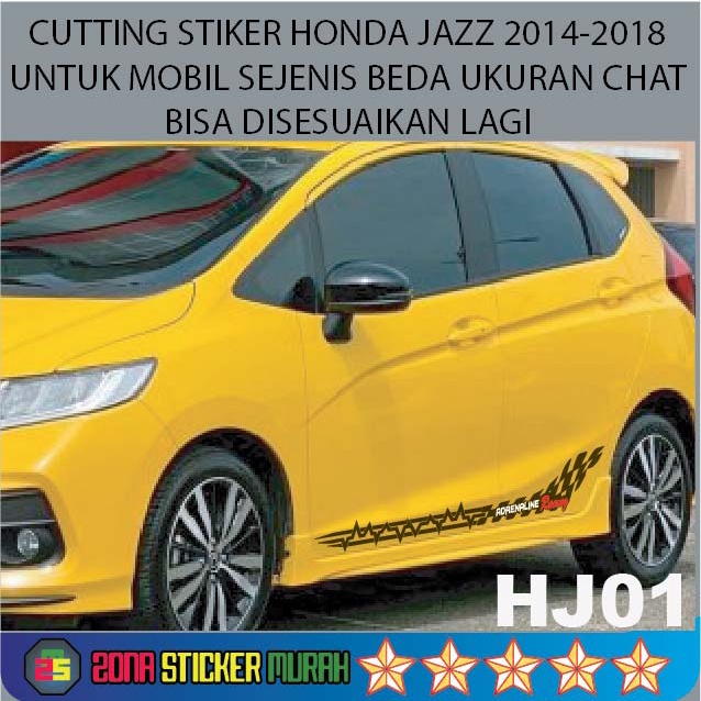Jual Stiker Honda Jazz Cutting Sticker Andenaline Racing | Shopee Indonesia