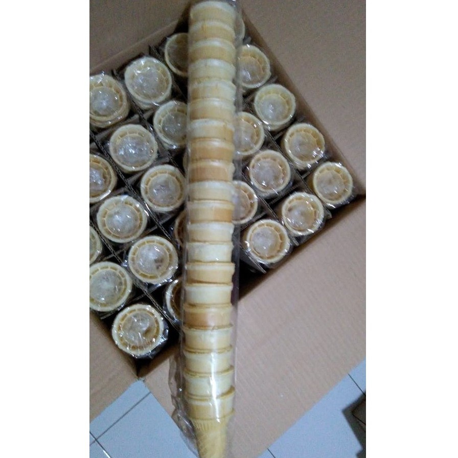 Jual Cone McD Besar 6 cm 600 pcs GROSIR (Contong Ice Cream Corong Opak ...